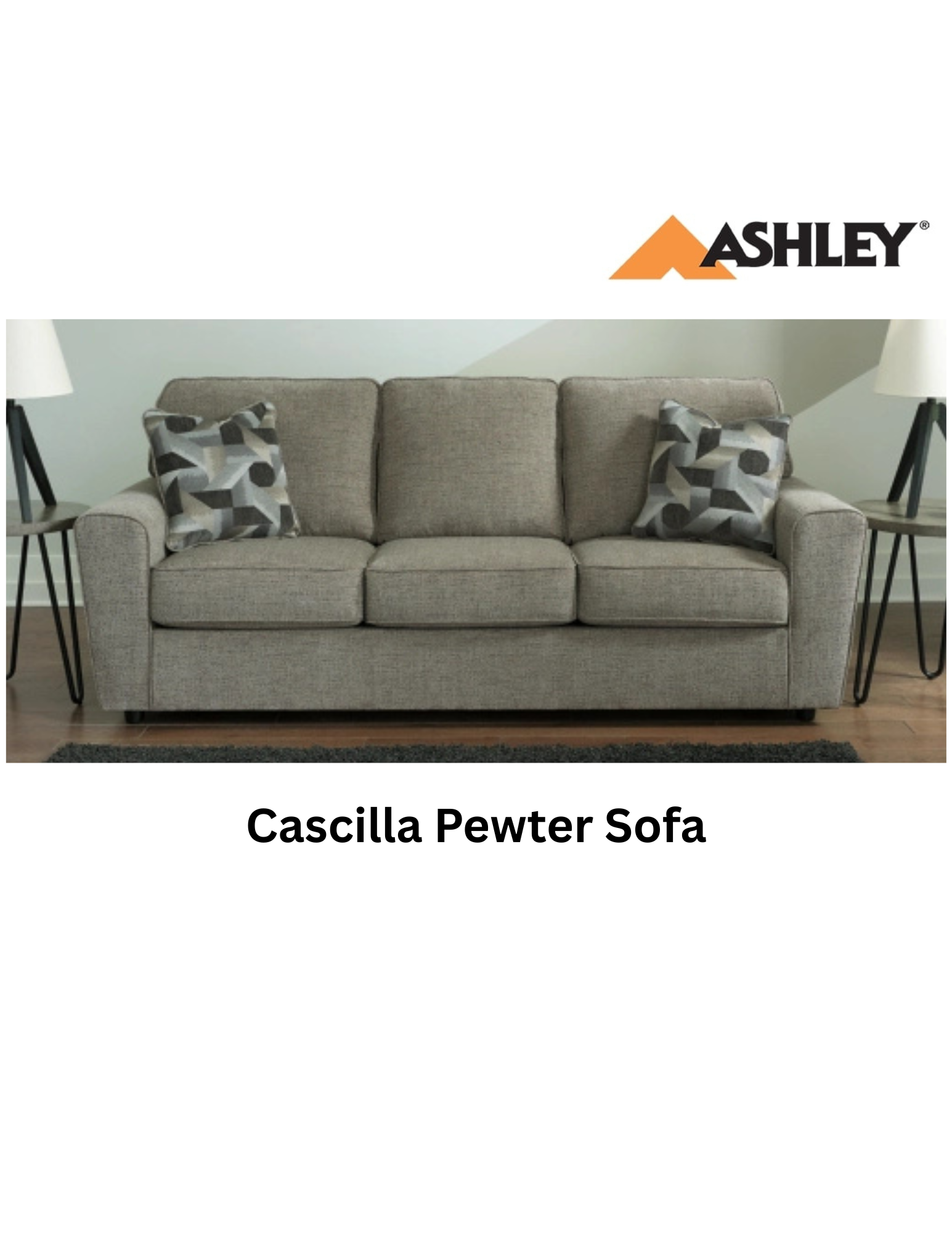Cascilla Pewter Sofa | Athens Furniture.com