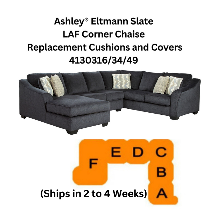 Ashley® Eltmann Slate Sectional Replacement Cushion Cover 4130316/34/49 ...