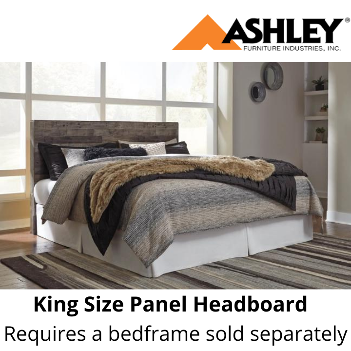 Derekson King Panel Headboard, rustic butcher block finish | Athens ...