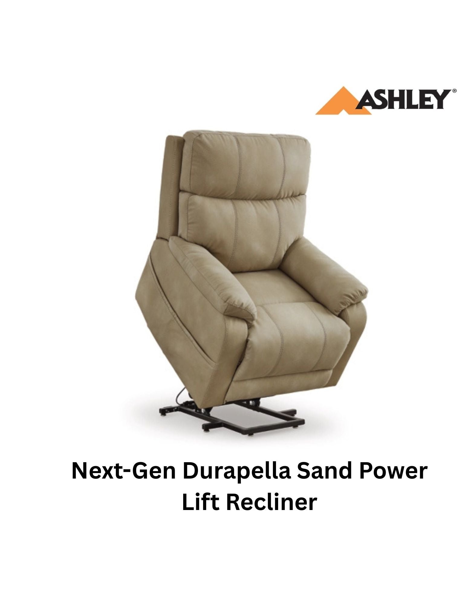 Next-Gen Durapella Sand Power Lift Recliner | Athens Furniture.com