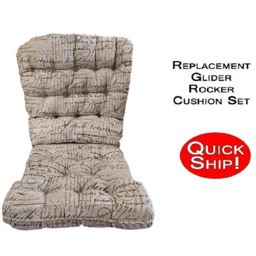 Quick Ship! Glider Rocker Cushion Set for Giselle Glider Chair - Linen ...