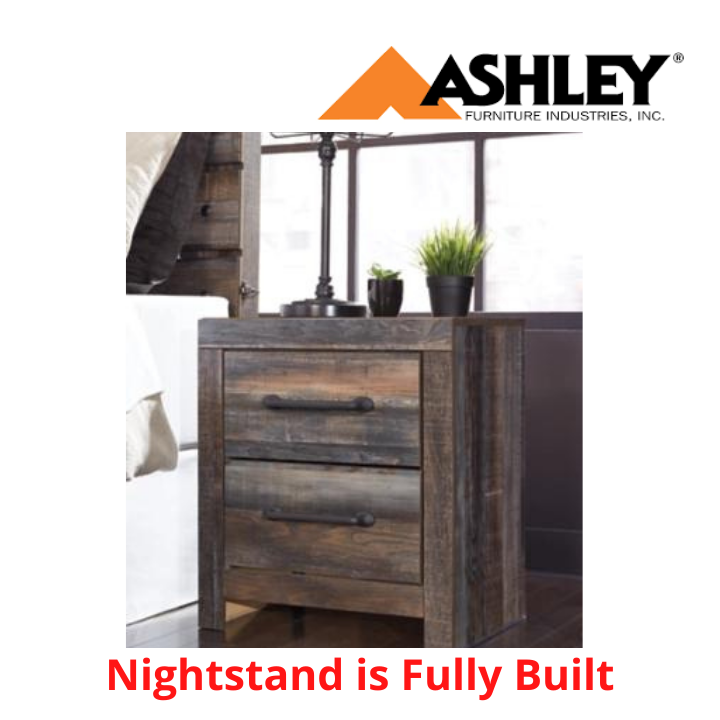 Drystan Nightstand Rustic and Industrial Style | Athens Furniture.com