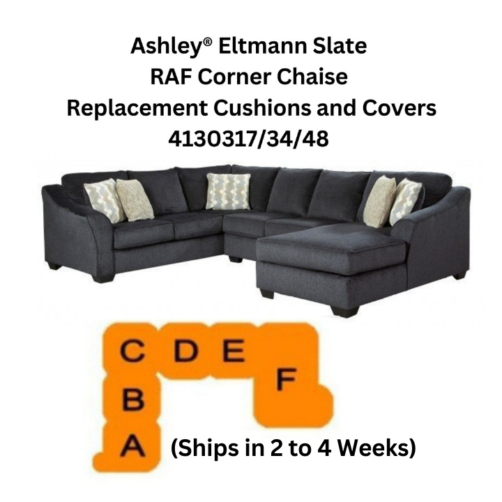 Ashley® Eltmann Slate Sectional Replacement Cushion Cover 4130317/34/48 ...