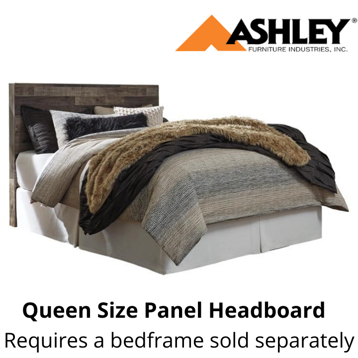 Derekson Queen Panel Headboard, rustic butcher block finish | Athens ...