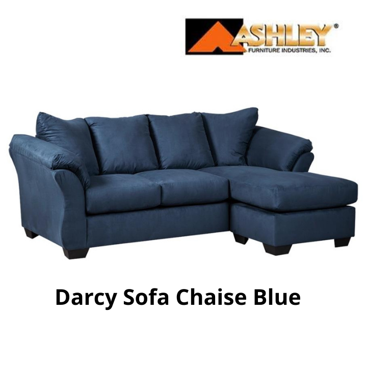 Darcy Blue Sofa Chaise | Athens Furniture.com