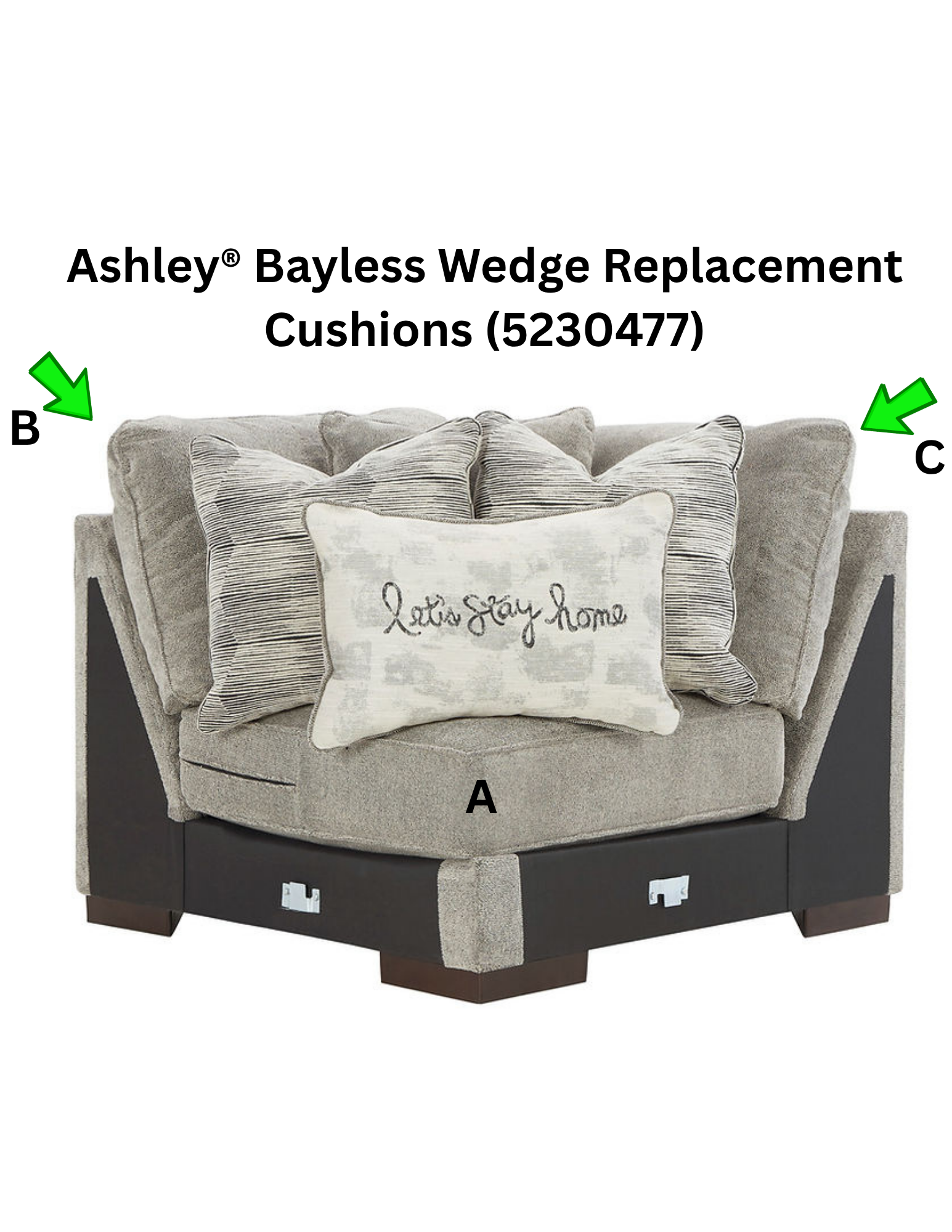 Ashley® Bayless Wedge Replacement Cushions (5230477) | Athens Furniture.com