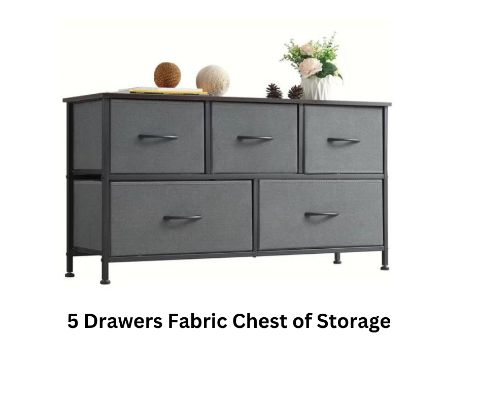 5 Drawers Fabric Chest of Storage | Athens Furniture.com