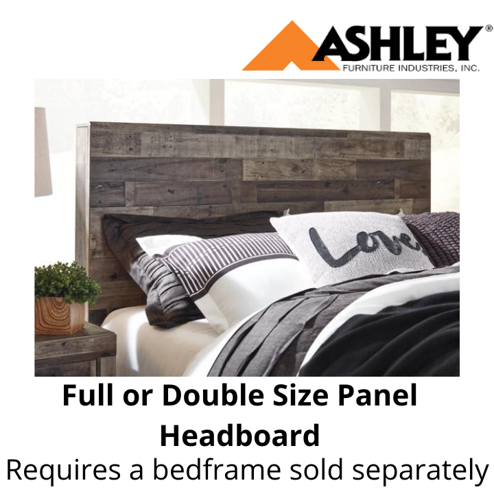 Derekson Full Panel Headboard, rustic butcher block finish | Athens ...